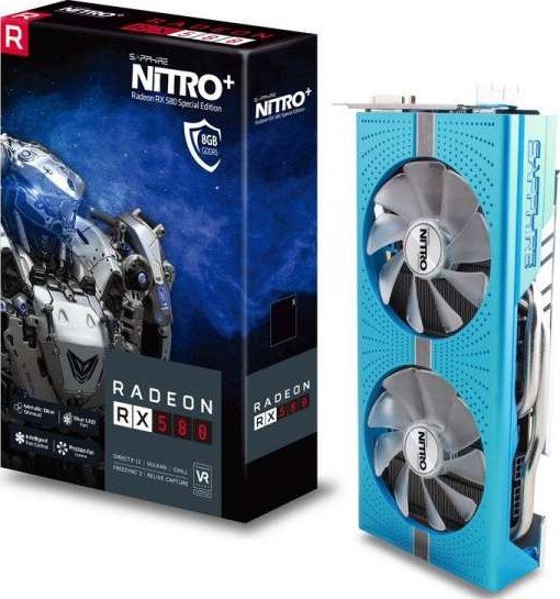 Graphic Card AMD Redeon Rx 580 8gb ddr5 Sapphire nitro Special edition ...